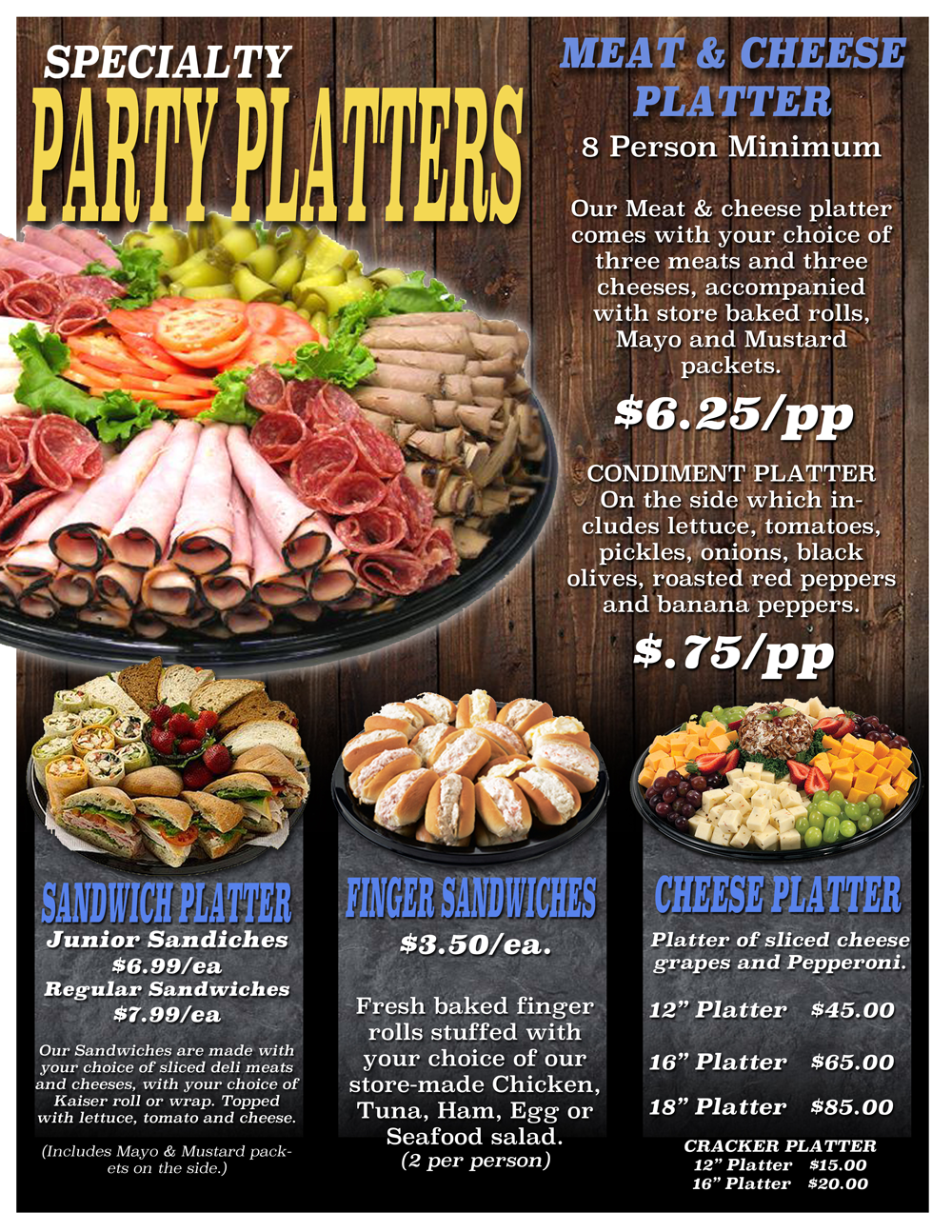 Catering Menu | Suffield Village Market
