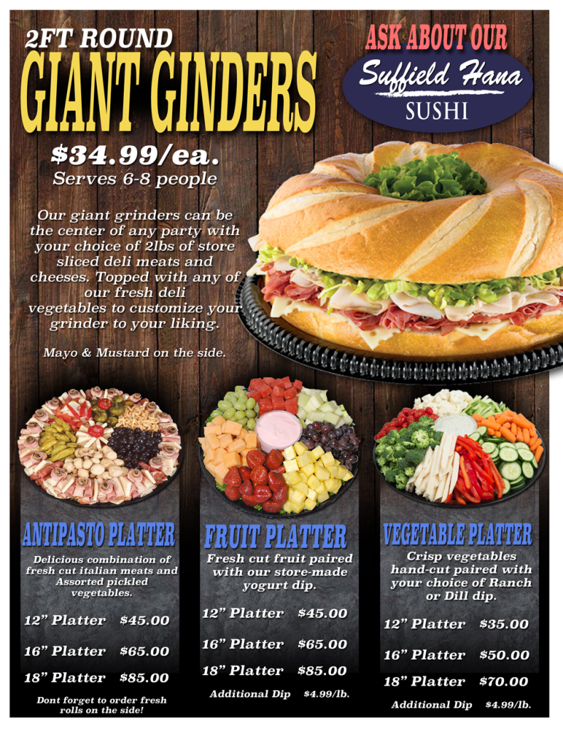 Catering Menu | Suffield Village Market