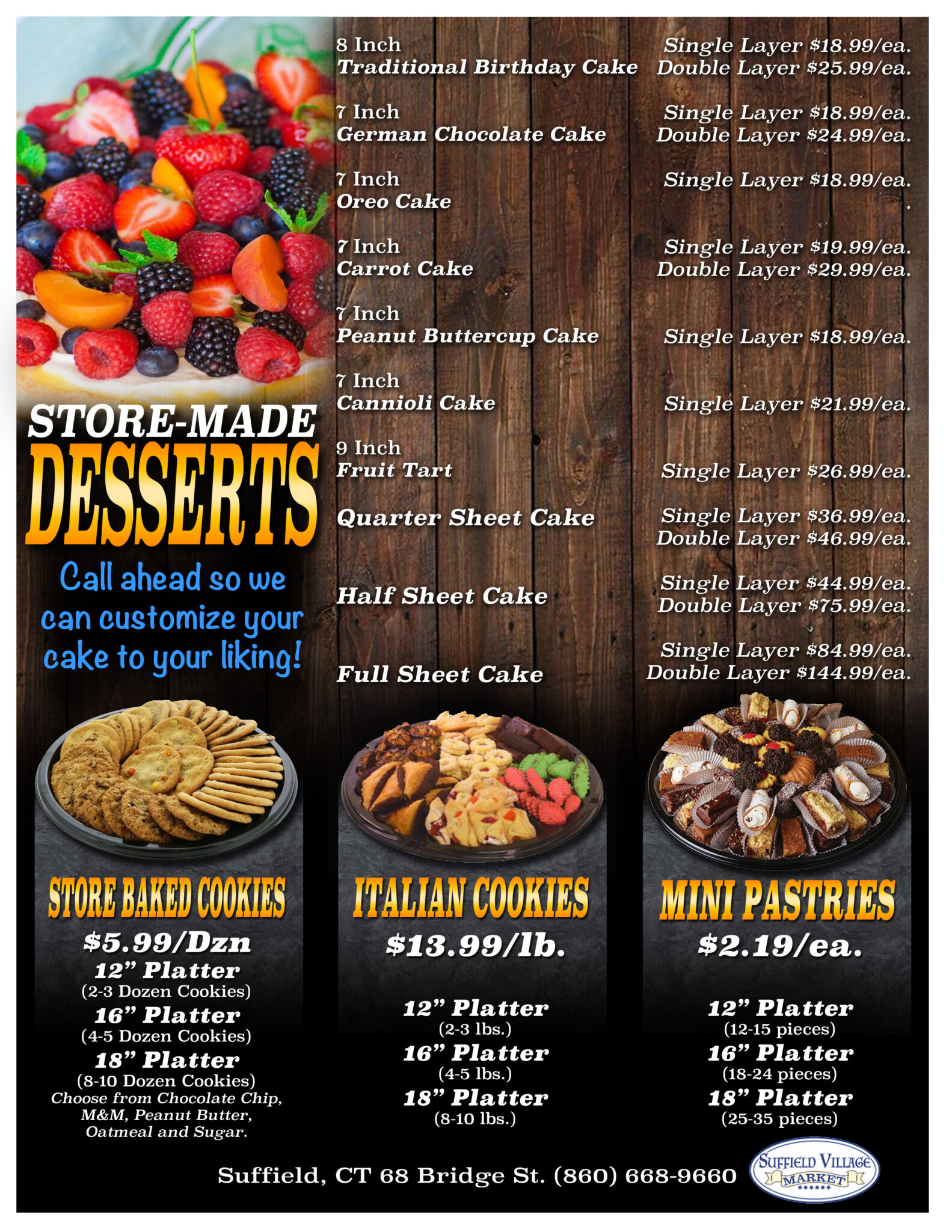 Catering Menu | Suffield Village Market