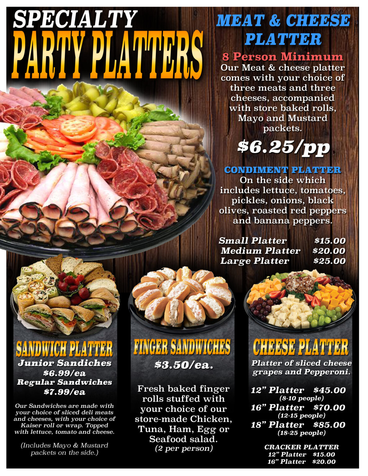 Catering Menu | Suffield Village Market