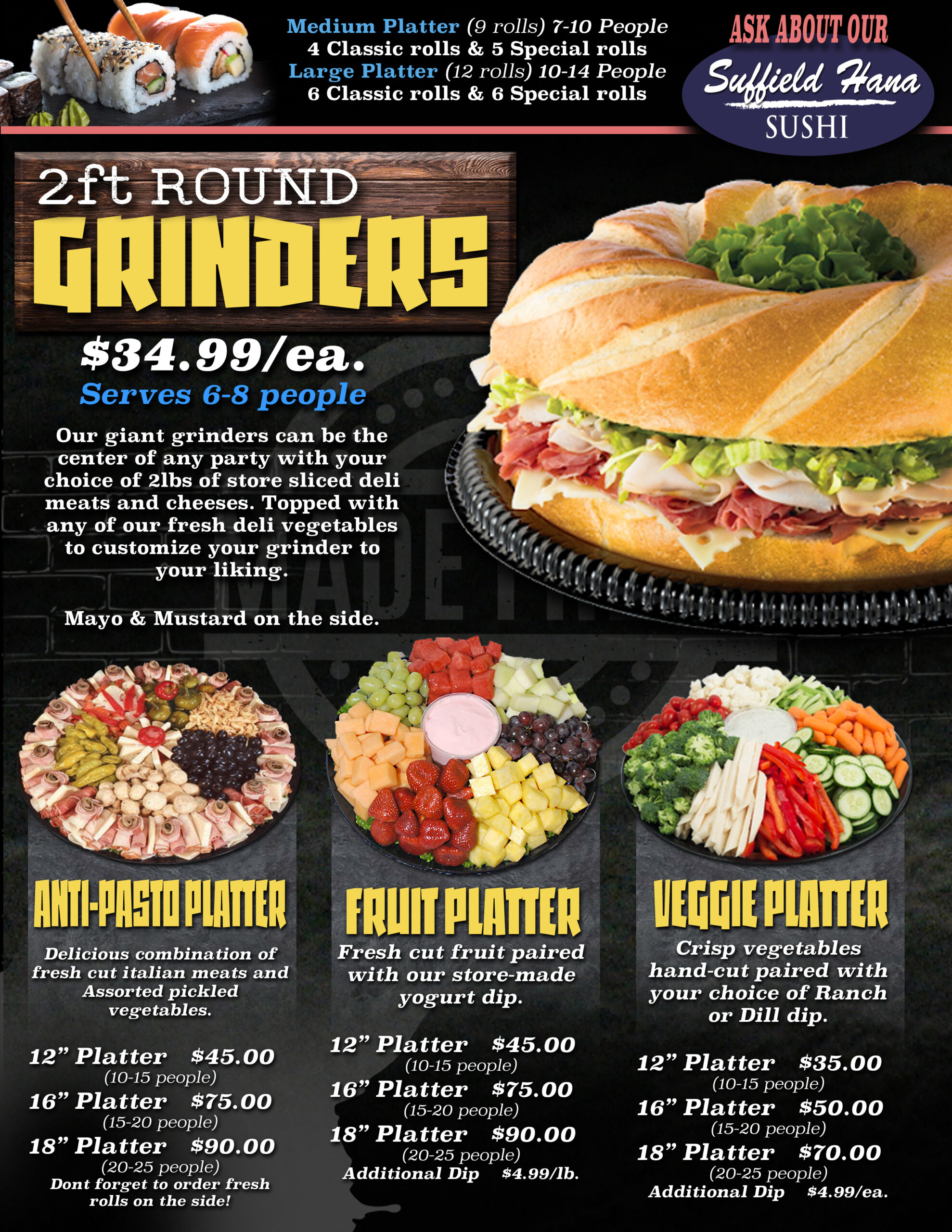 Catering Menu | Suffield Village Market